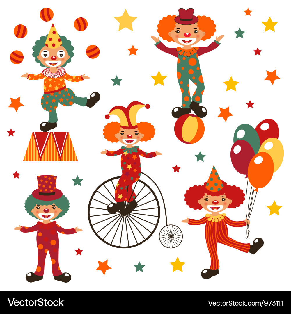 Clowns Royalty Free Vector Image - VectorStock