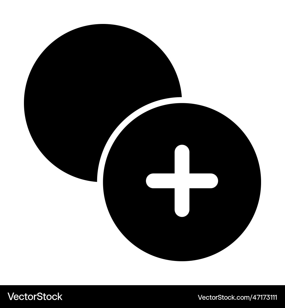 Duplicate glyph icon for personal and commercial Vector Image
