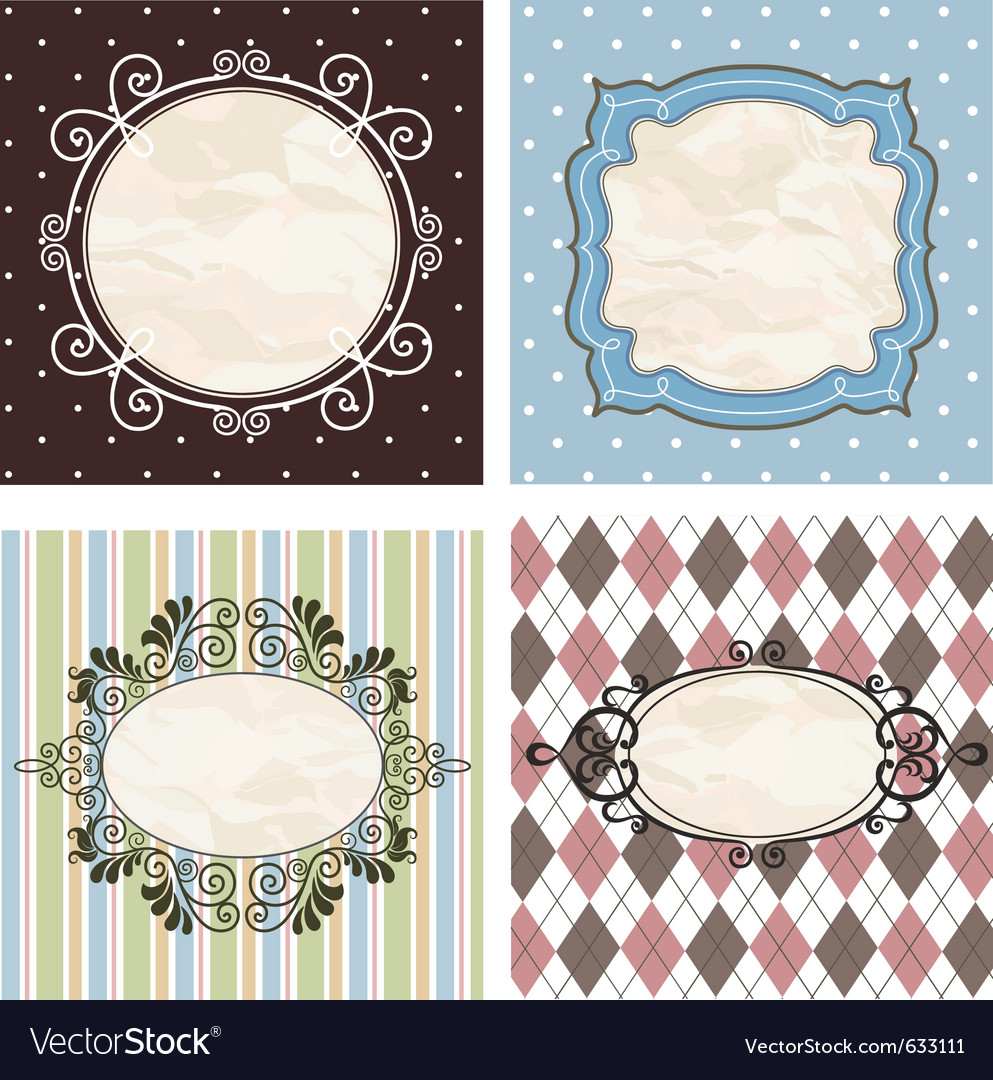 Floral pattern frame Royalty Free Vector Image