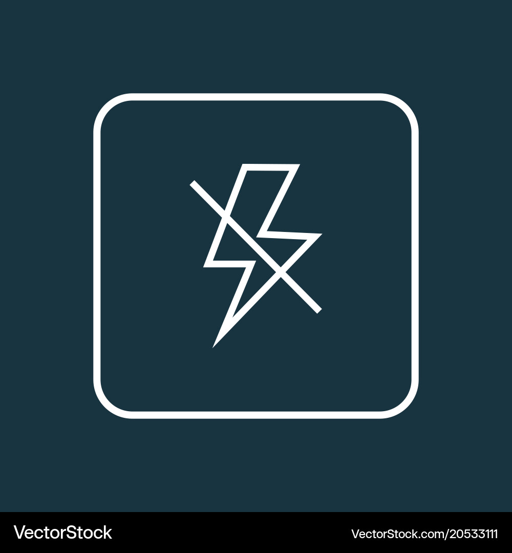 Lightning icon line symbol premium quality Vector Image