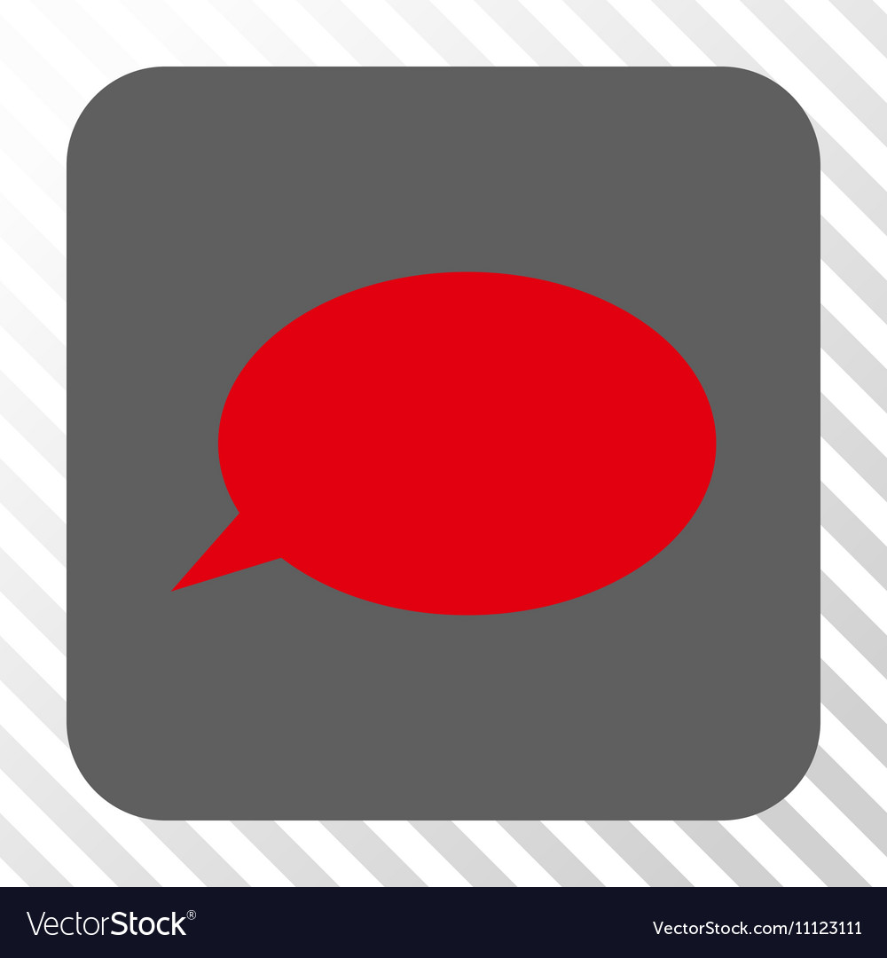 Message cloud rounded square button Royalty Free Vector