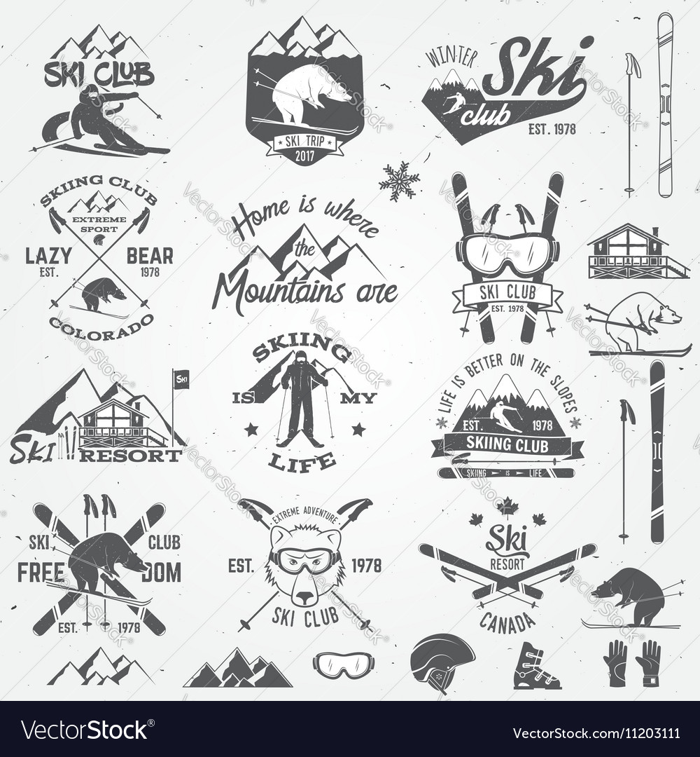 Ski club Royalty Free Vector Image - VectorStock