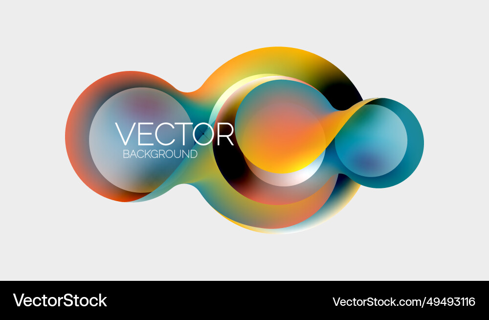 Beautiful flowing round shapes and circles Vector Image
