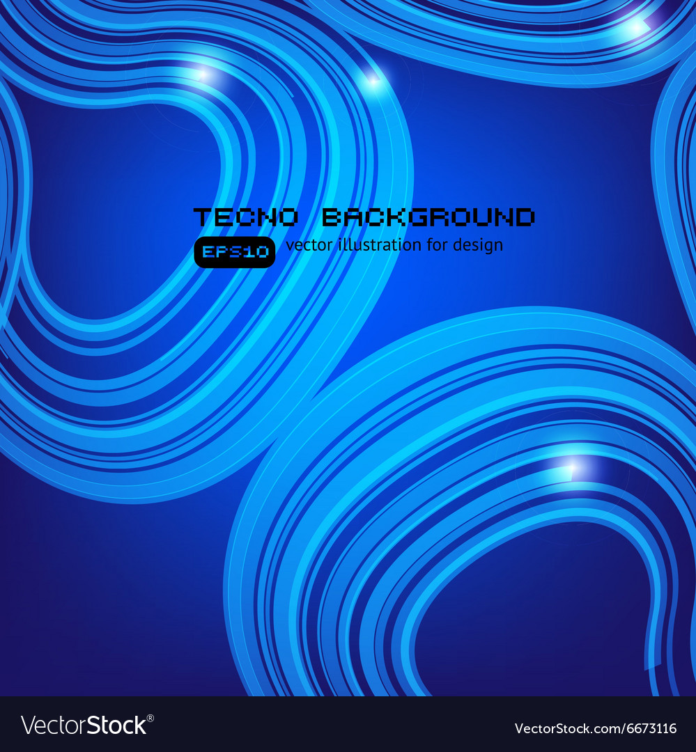 Blue techno background Royalty Free Vector Image