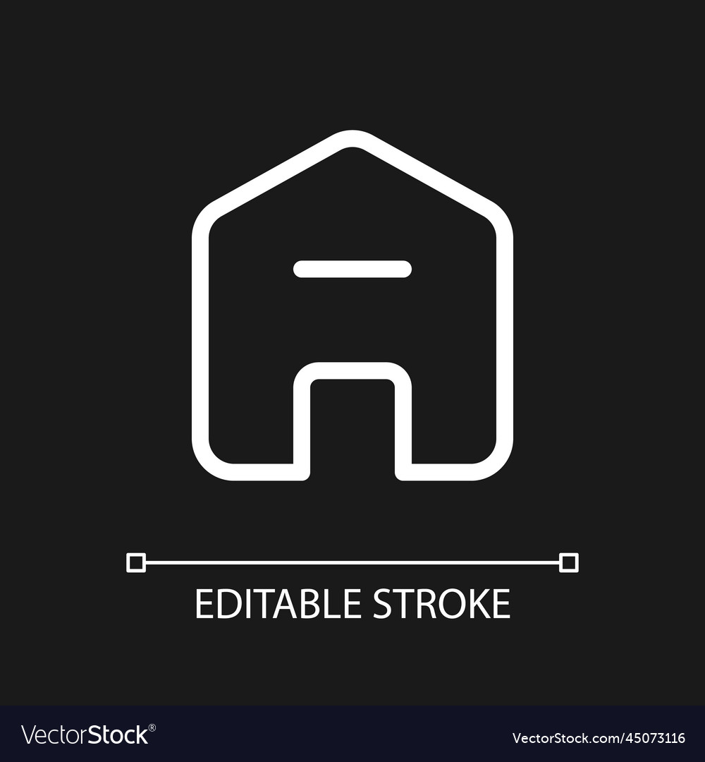 Delete address pixel perfect white linear ui icon Vector Image