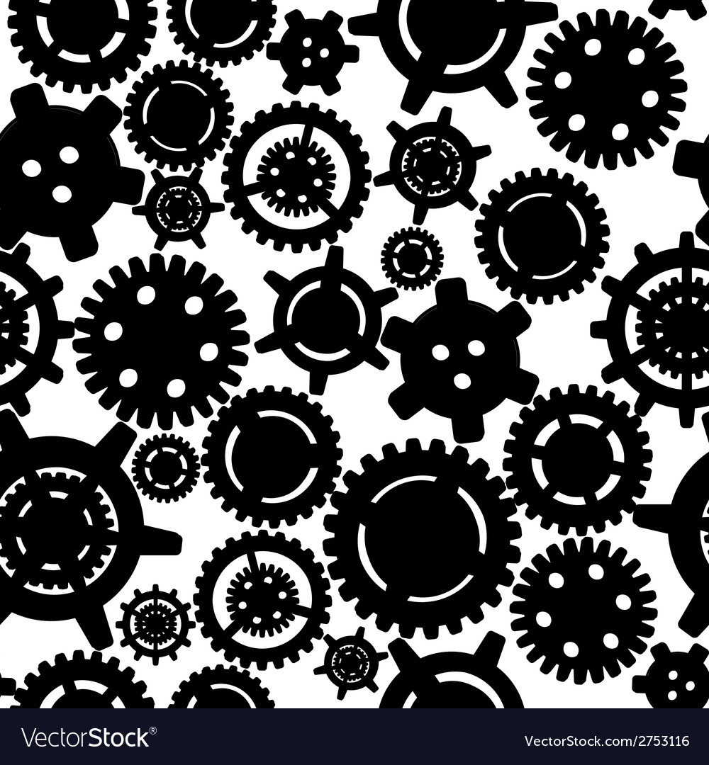 Gears seamless pattern Royalty Free Vector Image