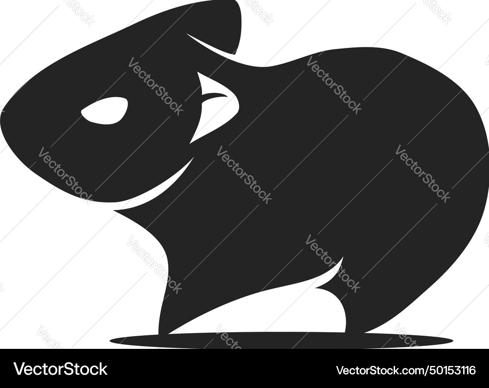 Hamster logo template isolated brand identity Vector Image