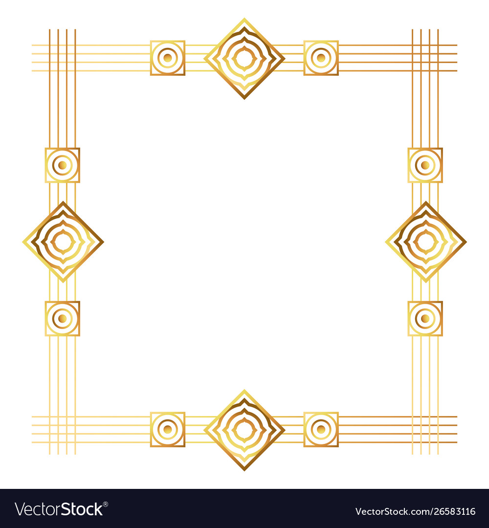 Isolated art deco frame design Royalty Free Vector Image Isolated art deco frame design Royalty Free Vector Image
