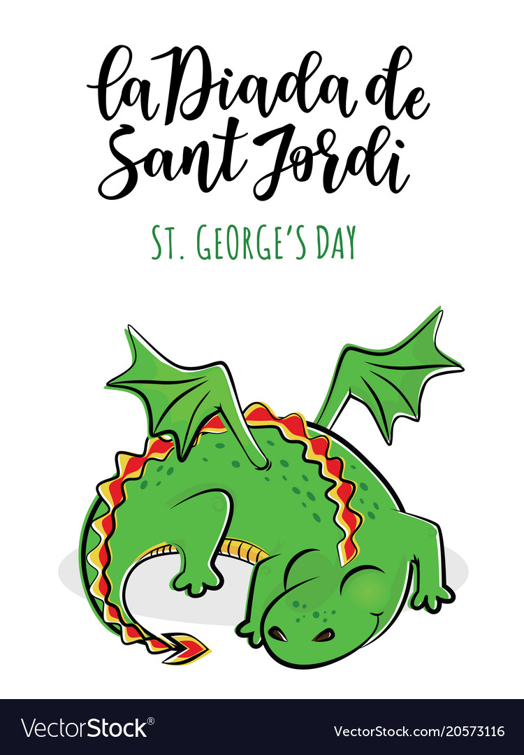 La diada de sant jordi the saint georges day Vector Image