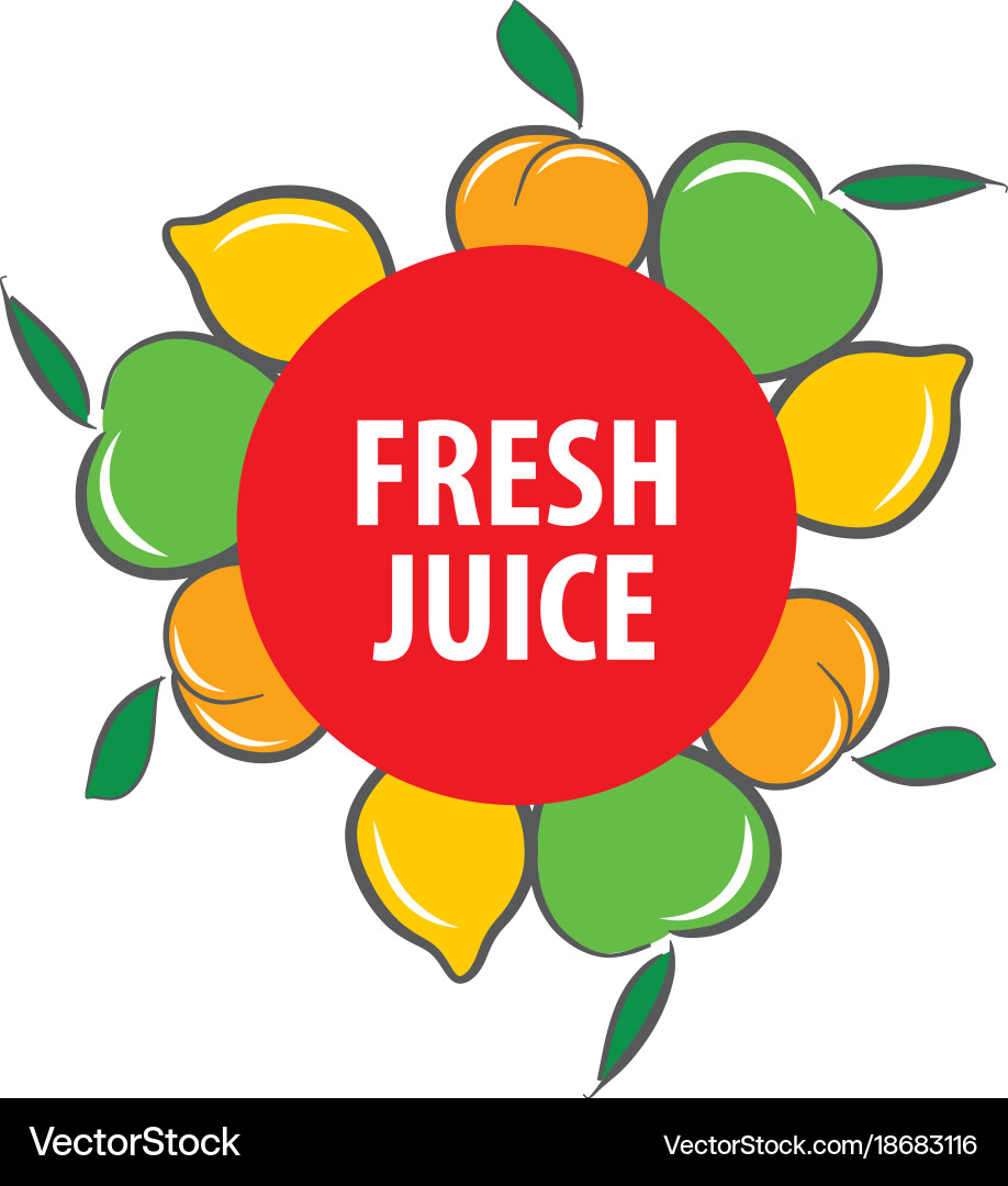 Logo of fresh juice Royalty Free Vector Image - VectorStock