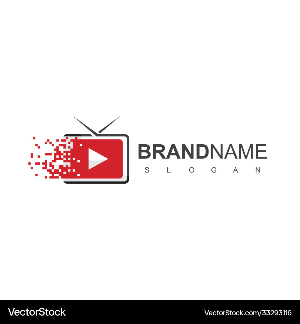 Media and tv logo design Royalty Free Vector Image