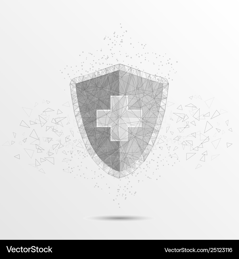 Medical protection concept polygonal art Vector Image