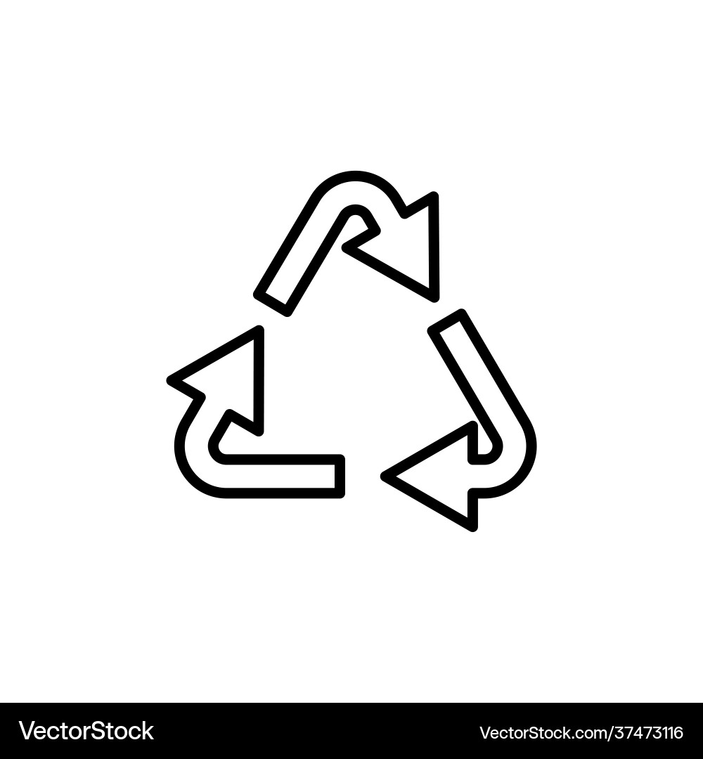 Packaging symbol for cargo business recycle line Vector Image