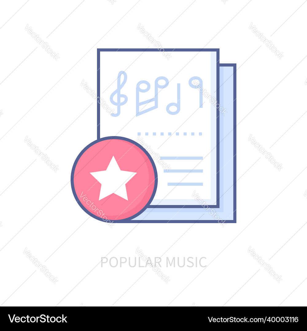 Popular music - modern line design style icon Vector Image