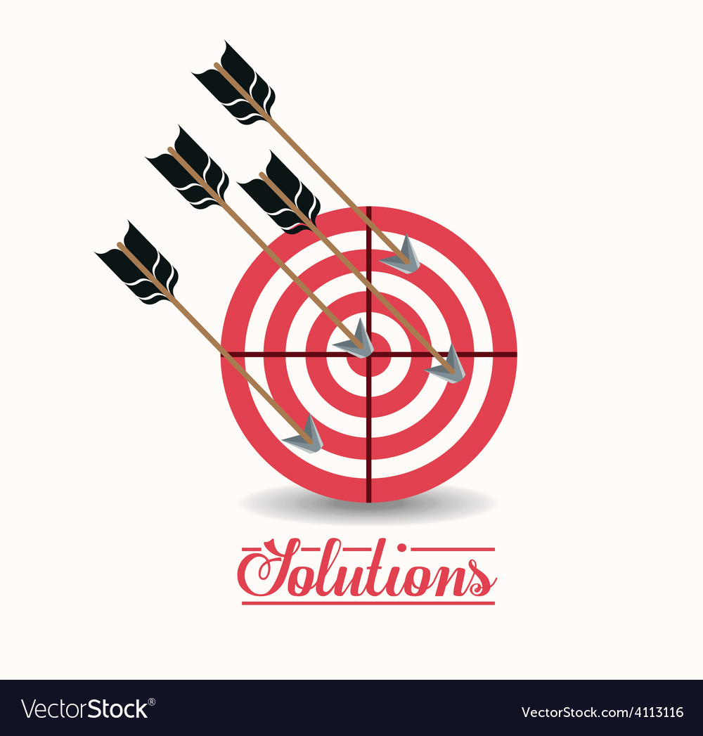 Solutions design Royalty Free Vector Image - VectorStock