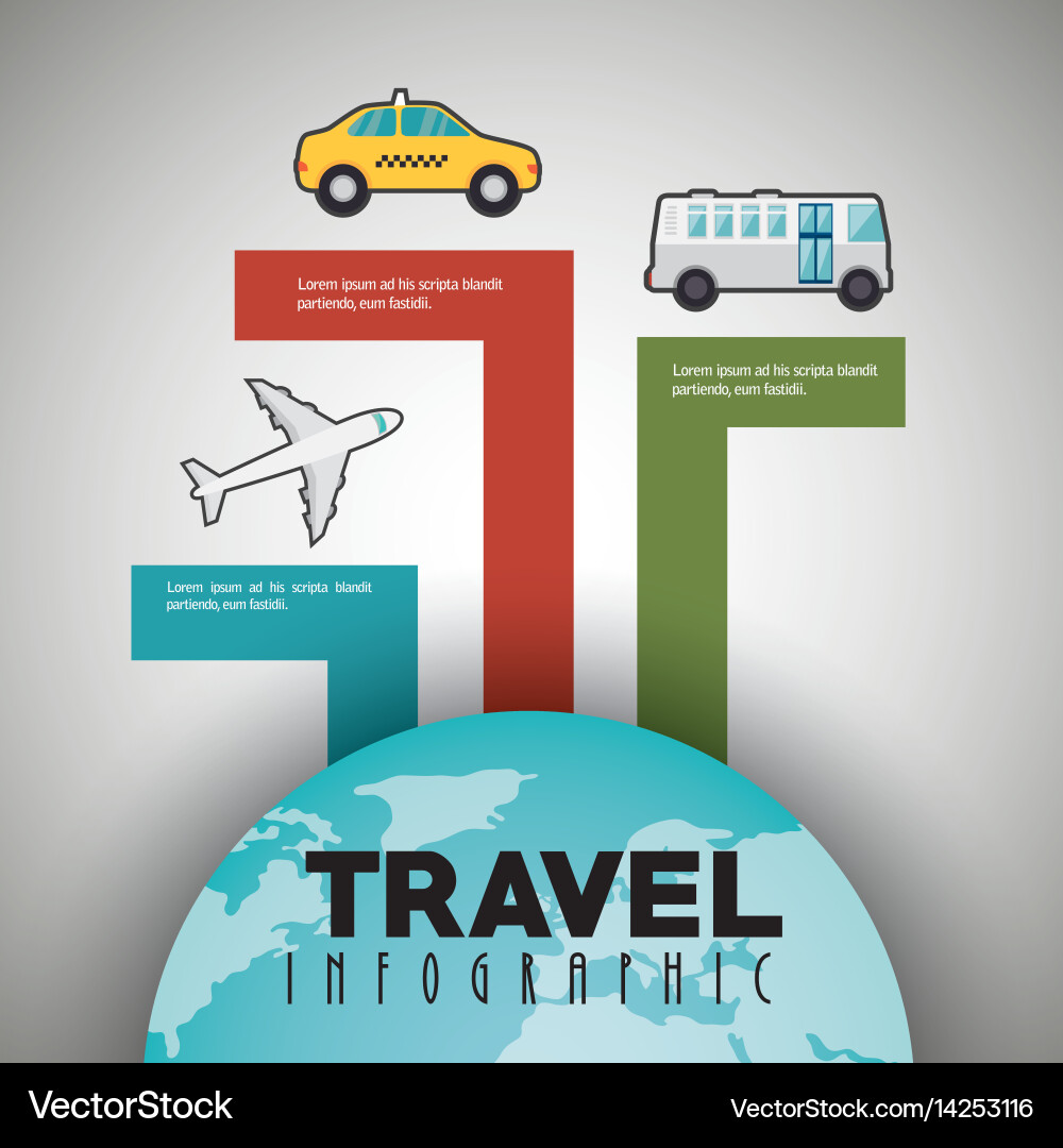 Travel around world infographics Royalty Free Vector Image