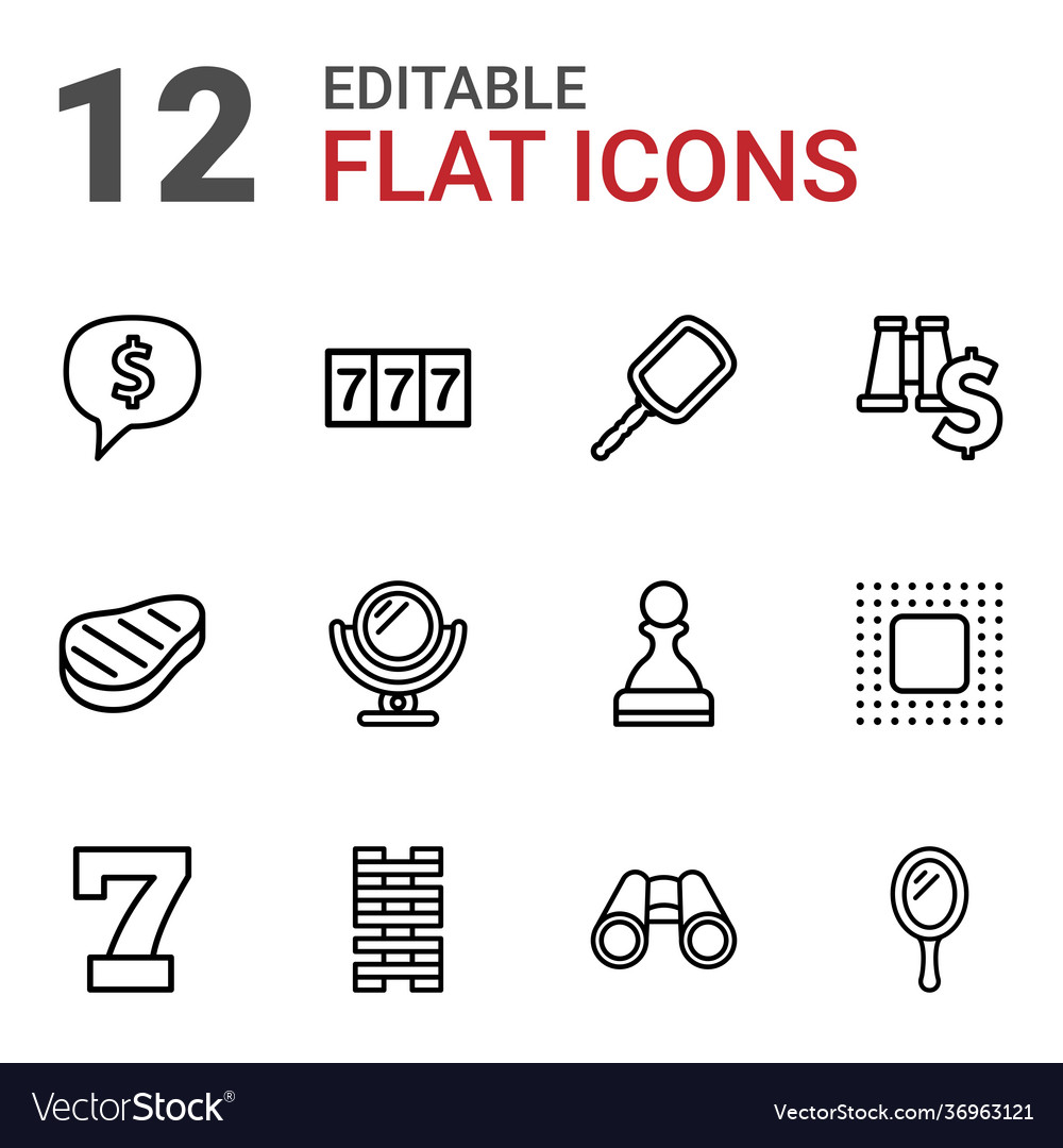 12 reflection icons Royalty Free Vector Image - VectorStock