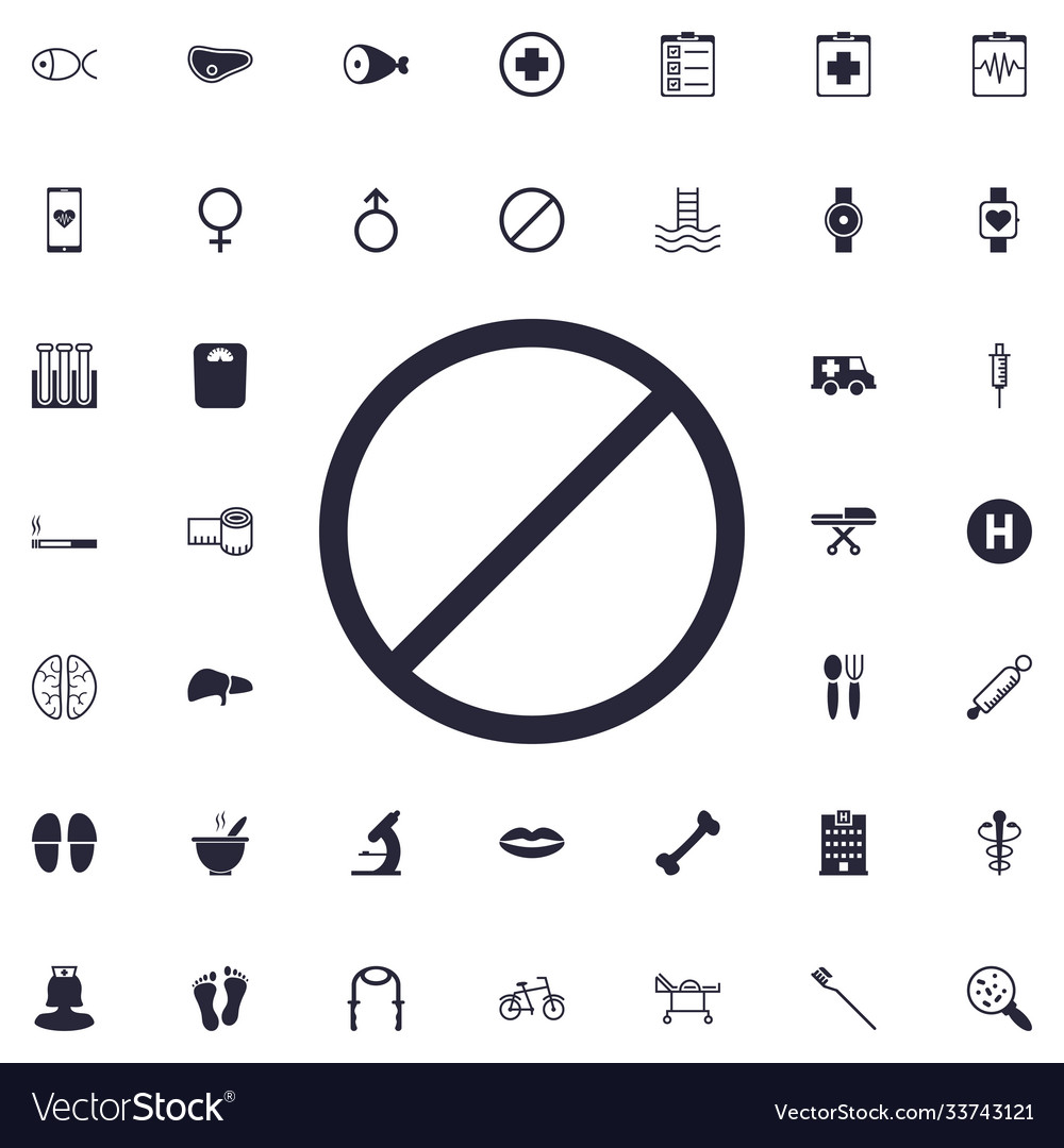 Ban icon Royalty Free Vector Image - VectorStock