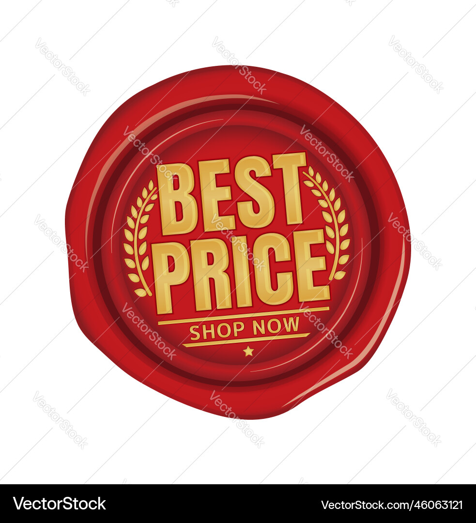 Best price icon for ecommerce site etc sealing Vector Image
