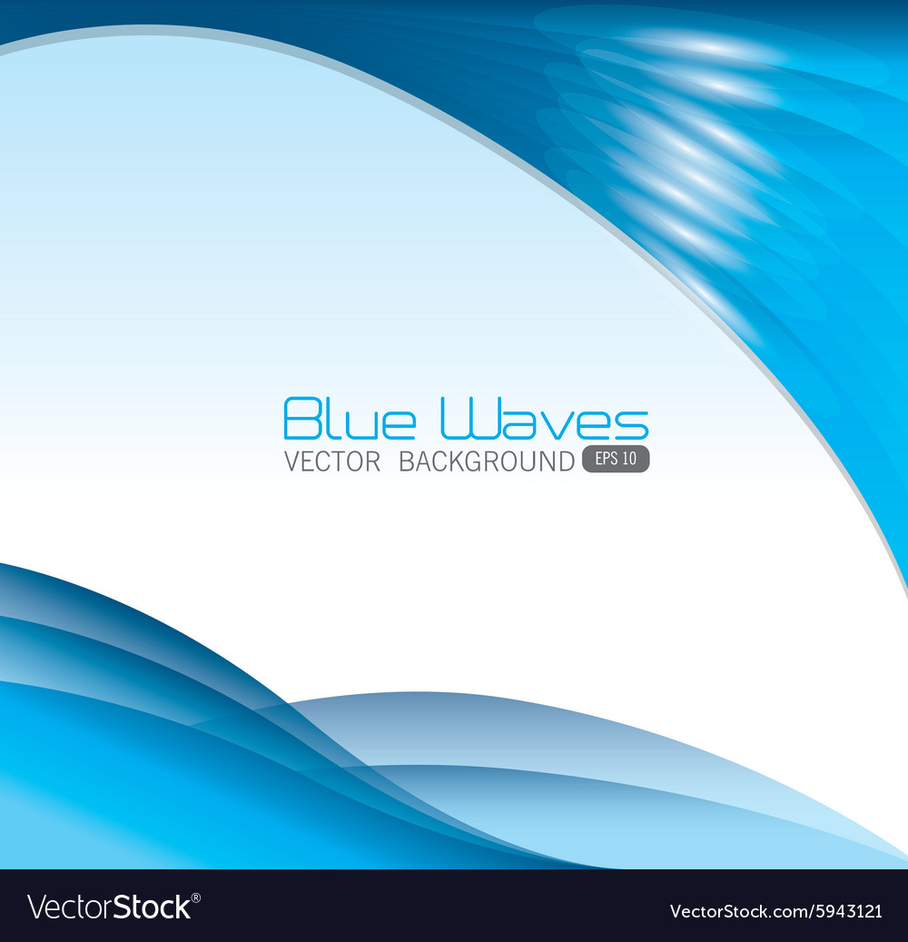 Blue waves design Royalty Free Vector Image - VectorStock