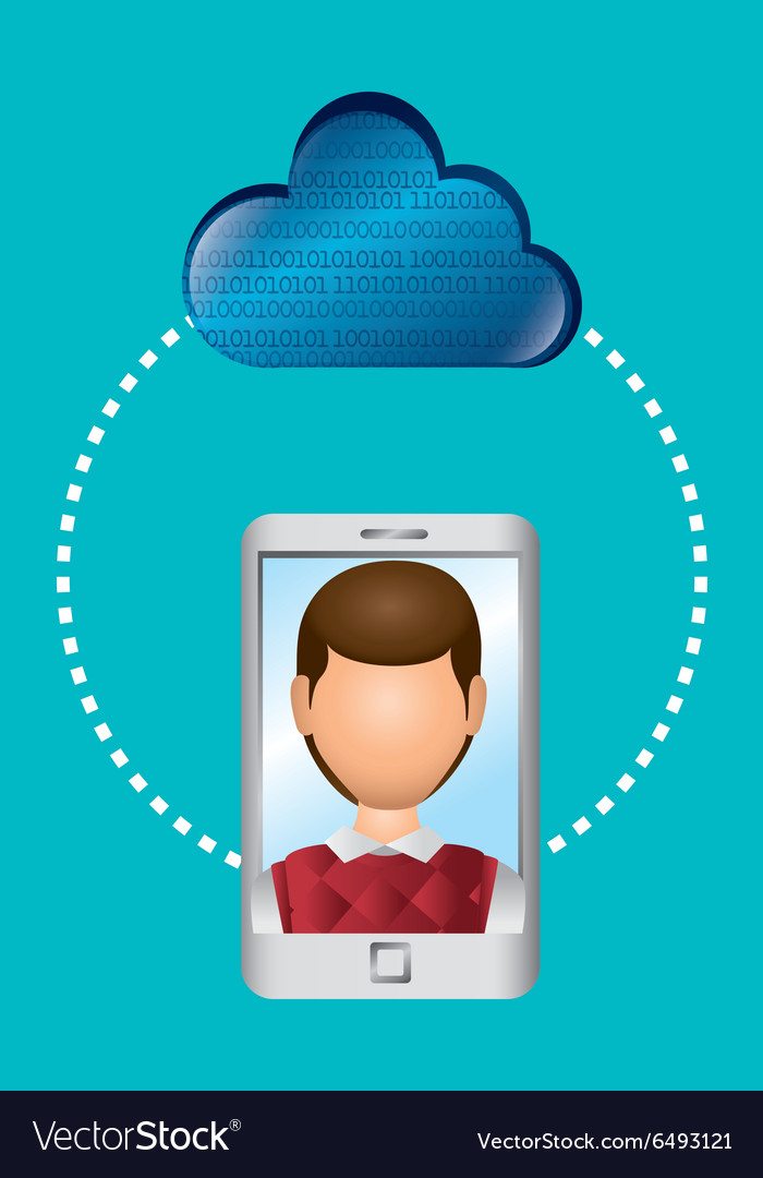 Cloud computing and hosting Royalty Free Vector Image