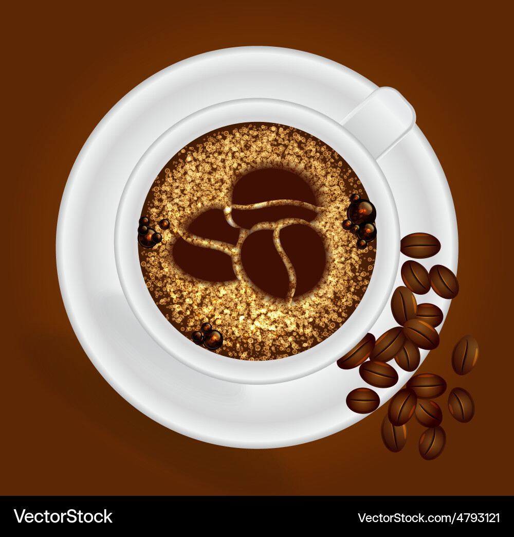 Cup of coffee with the sign Royalty Free Vector Image