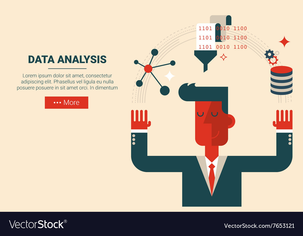 Data analysis research concept Royalty Free Vector Image