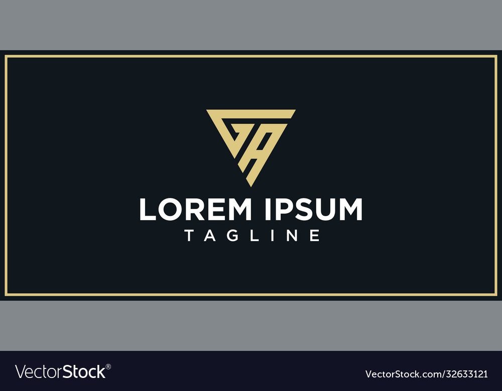 Ga triangle logo Royalty Free Vector Image - VectorStock