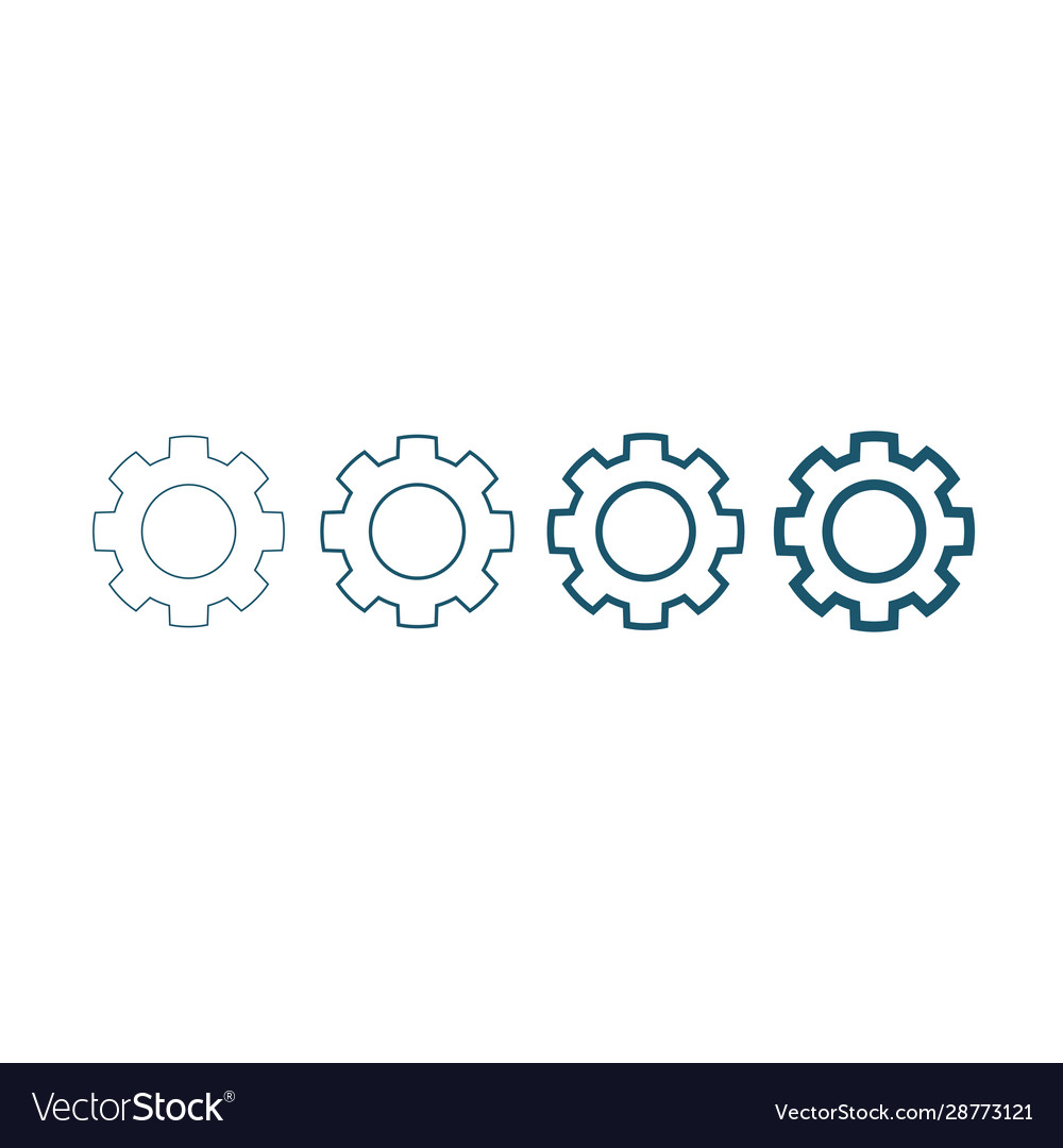 Gear or cog linear icon machine engineering tech Vector Image