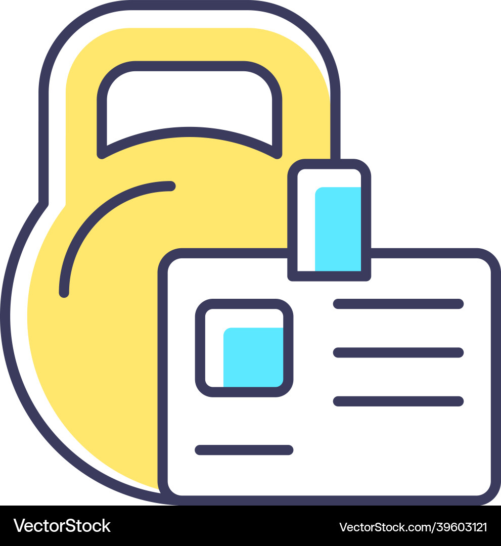 Gym membership rgb color icon Royalty Free Vector Image