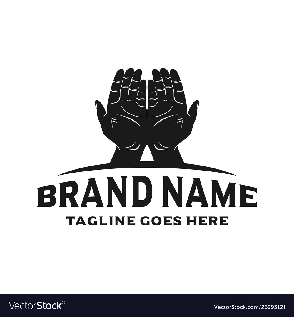 Hand logo design Royalty Free Vector Image - VectorStock