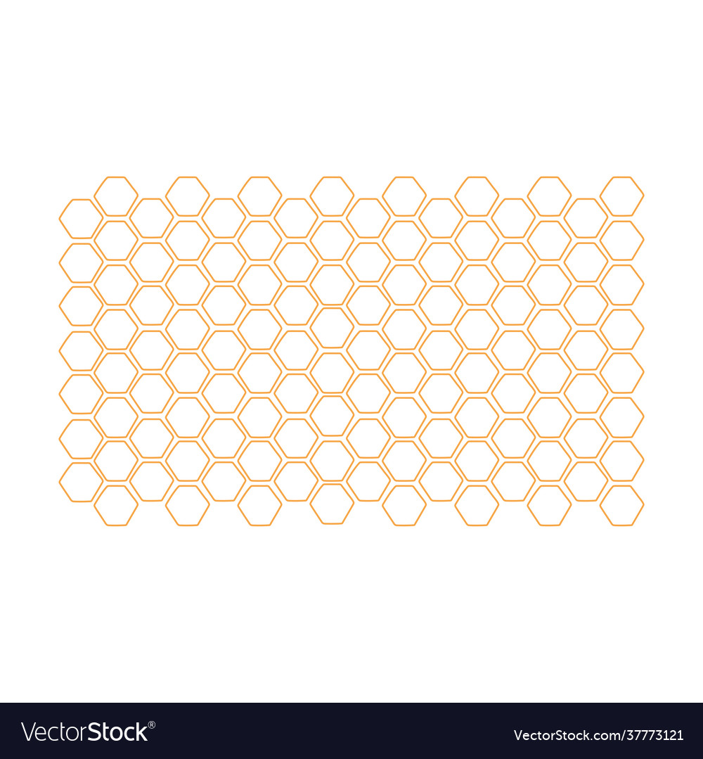 Honeycomb with hexagon grid Royalty Free Vector Image