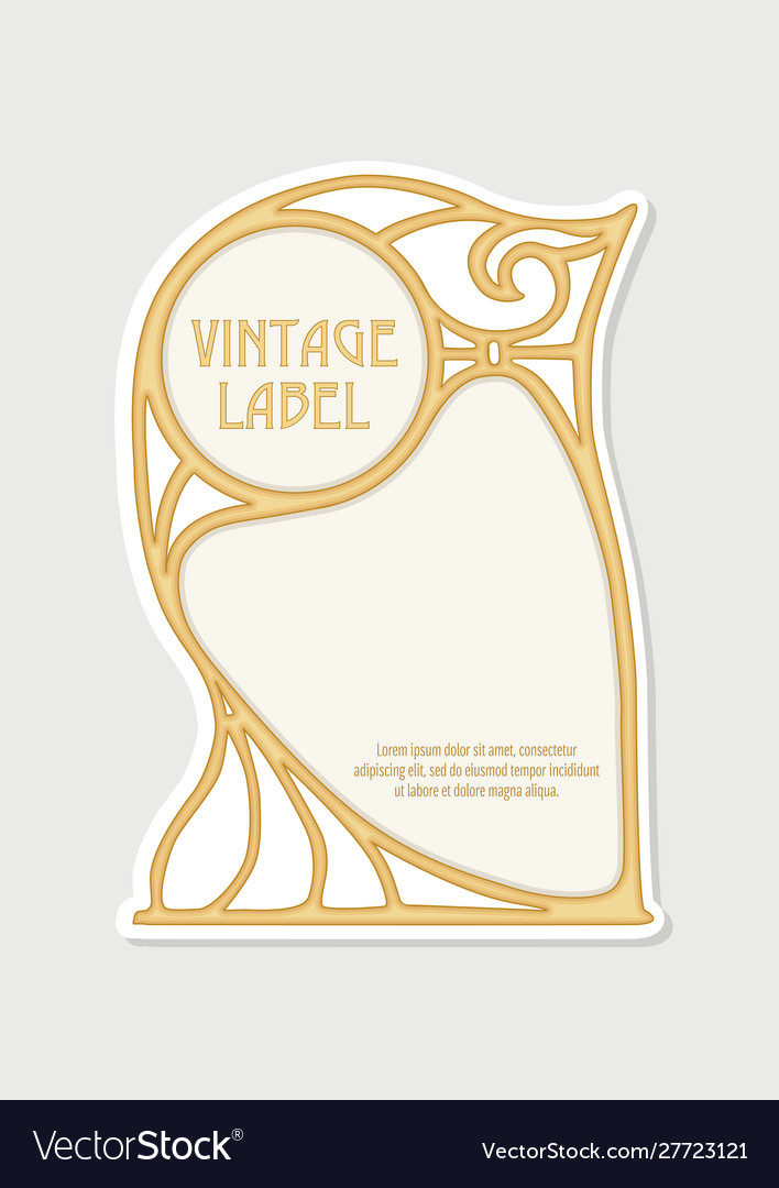 Label decorative frame border Royalty Free Vector Image