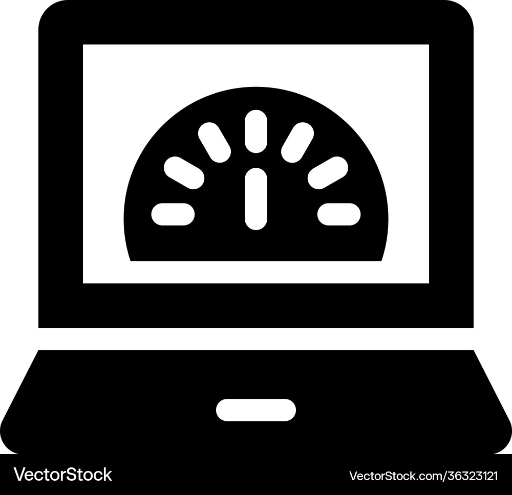 Laptop speed test Royalty Free Vector Image - VectorStock