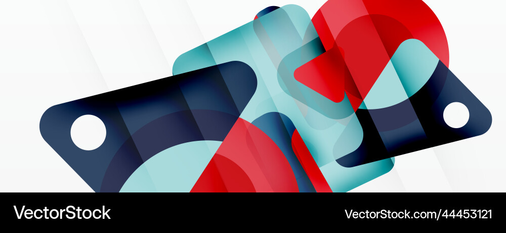 Line triangle square and circle primitive Vector Image