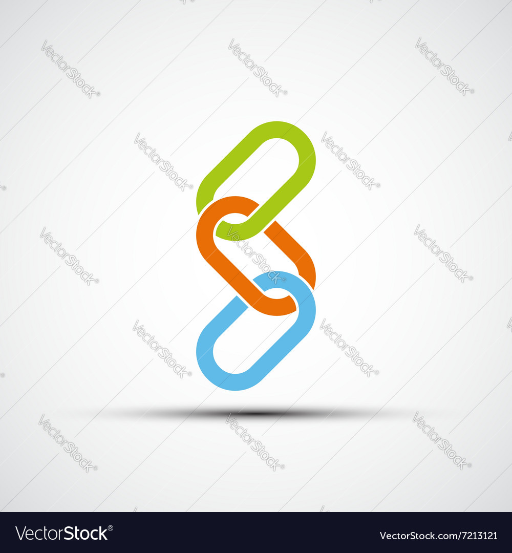 Logo colored chain Royalty Free Vector Image - VectorStock