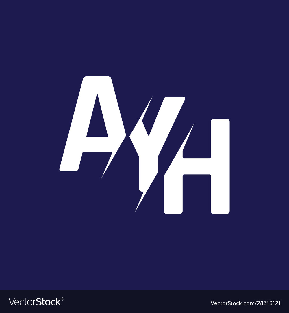 Monogram letters initial logo design ayh Vector Image
