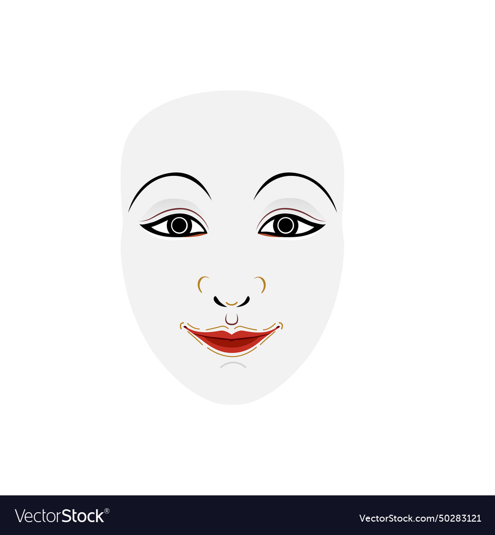 Myanmar mask3 Royalty Free Vector Image - VectorStock