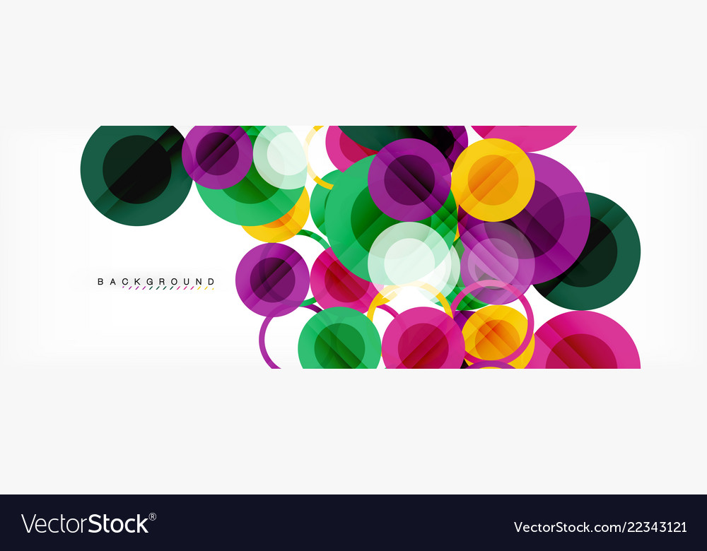 Overlapping circles design background Royalty Free Vector
