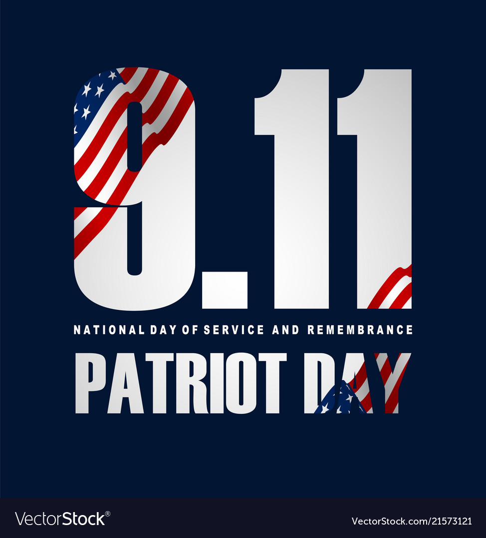 Patriot day poster september 11th national Vector Image