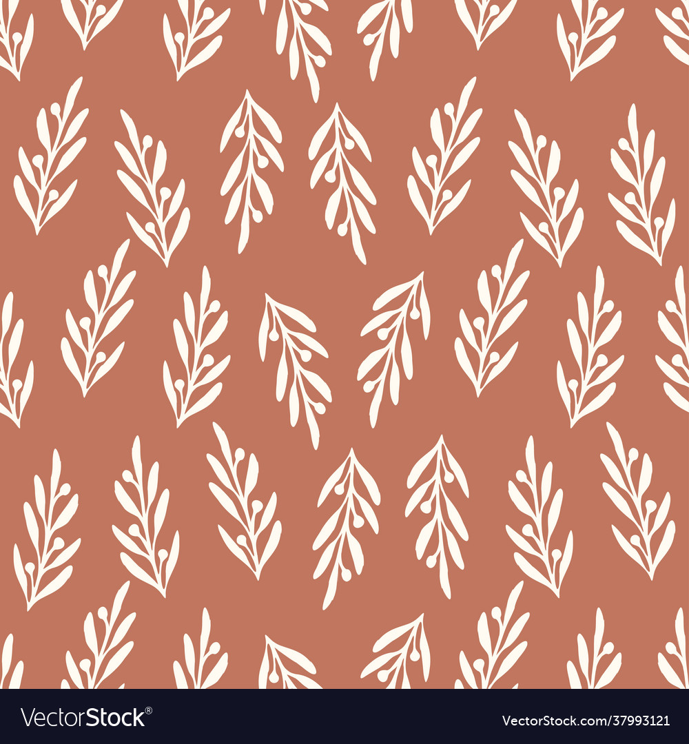 Pattern with leaves Royalty Free Vector Image - VectorStock