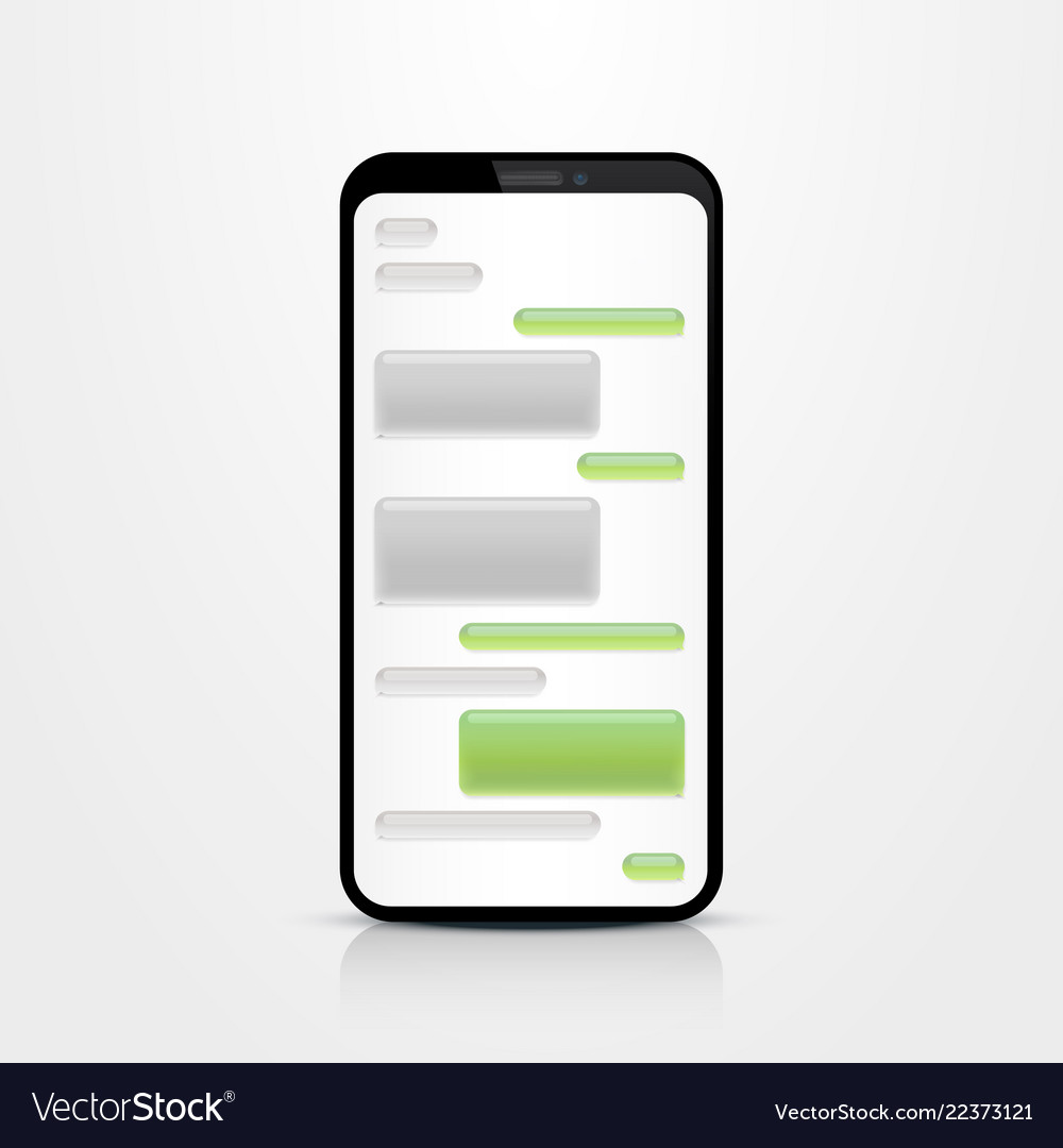 Phone text message Royalty Free Vector Image - VectorStock