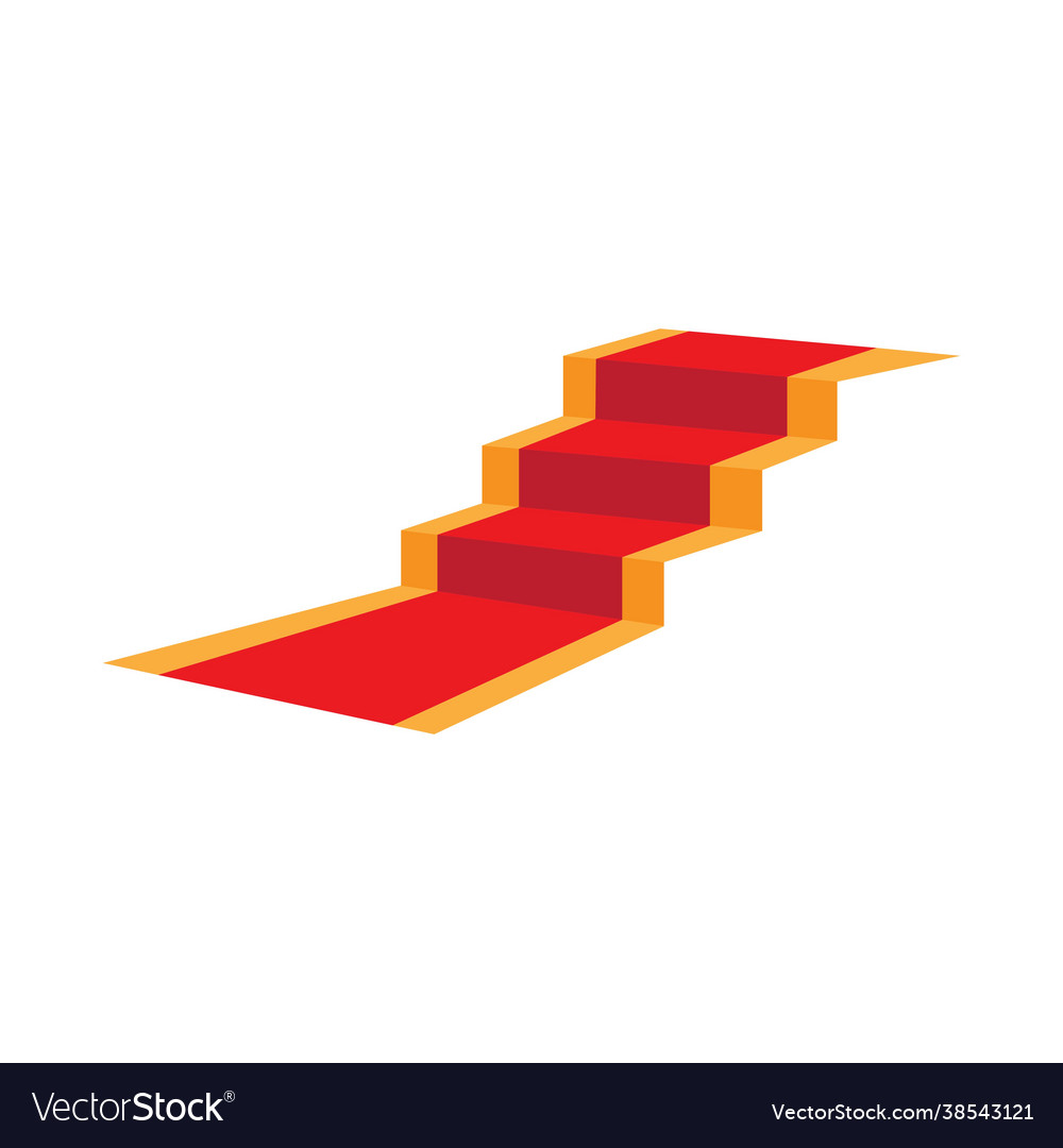 Simple red carpet design Royalty Free Vector Image