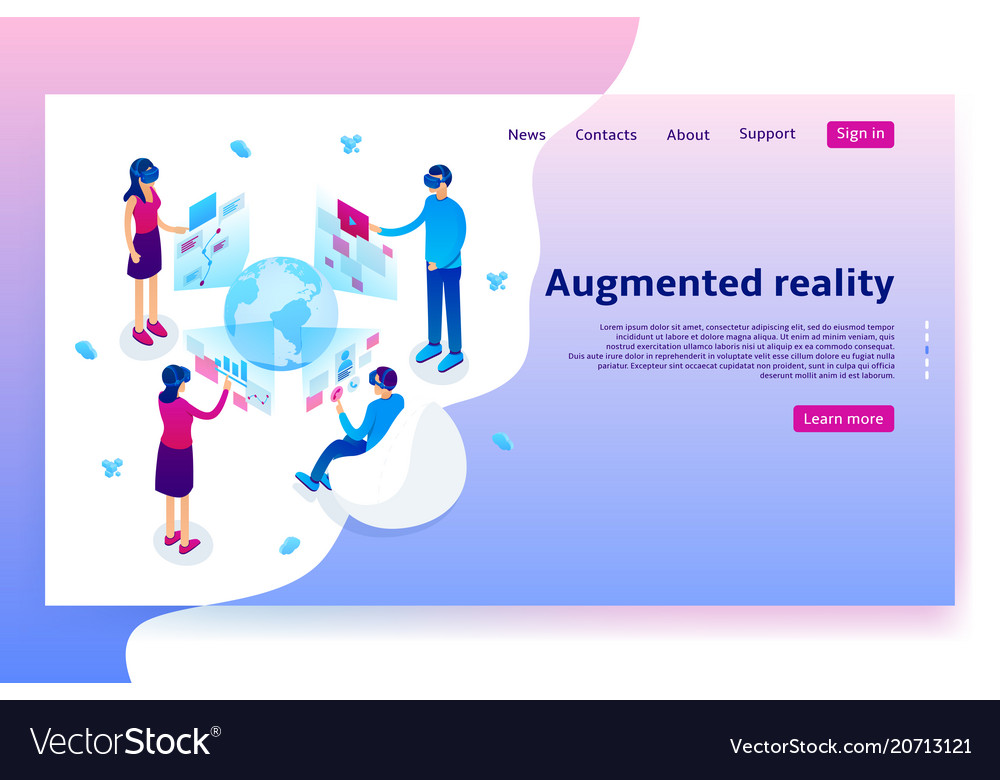 Virtual augmented reality concept Royalty Free Vector Image