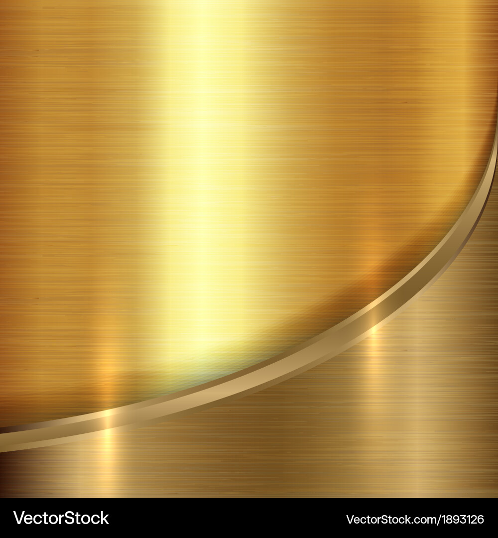 Abstract precious metal background with curve Vector Image