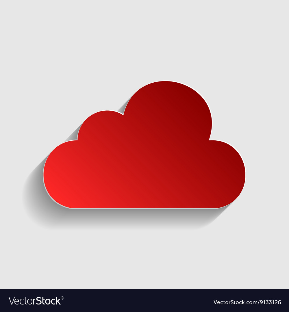 Cloud sign Royalty Free Vector Image - VectorStock