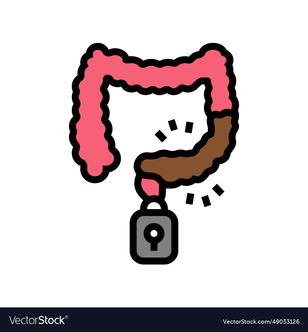 Constipation Treatment Color Icon Royalty Free Vector Image
