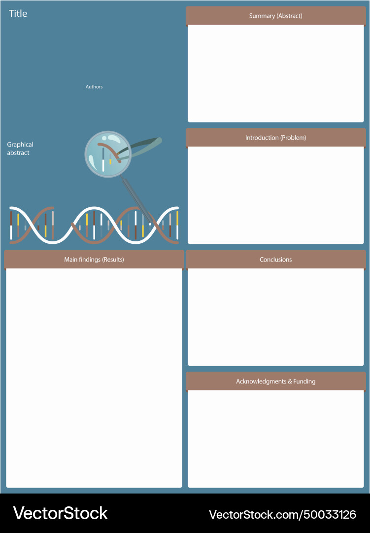 Dna science poster template Royalty Free Vector Image