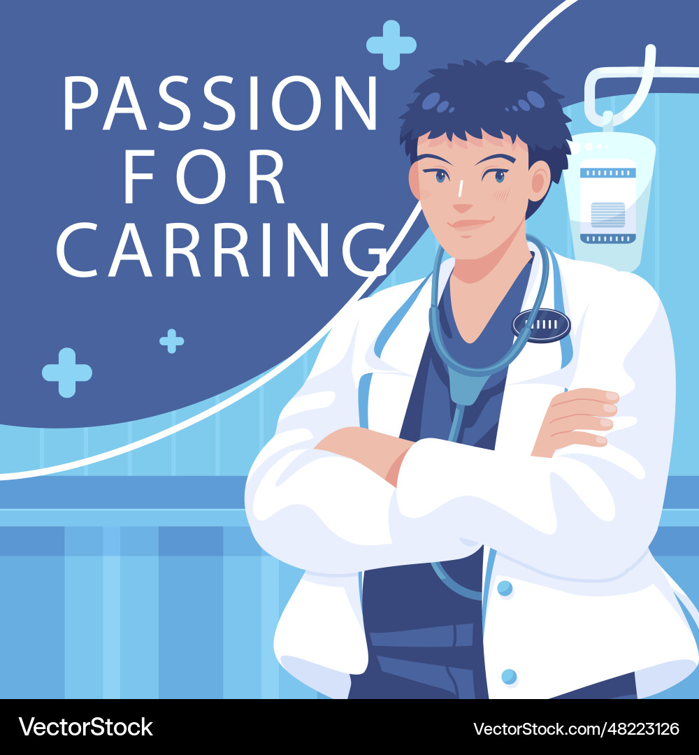 Hand drawn healthcare establishment posts Vector Image