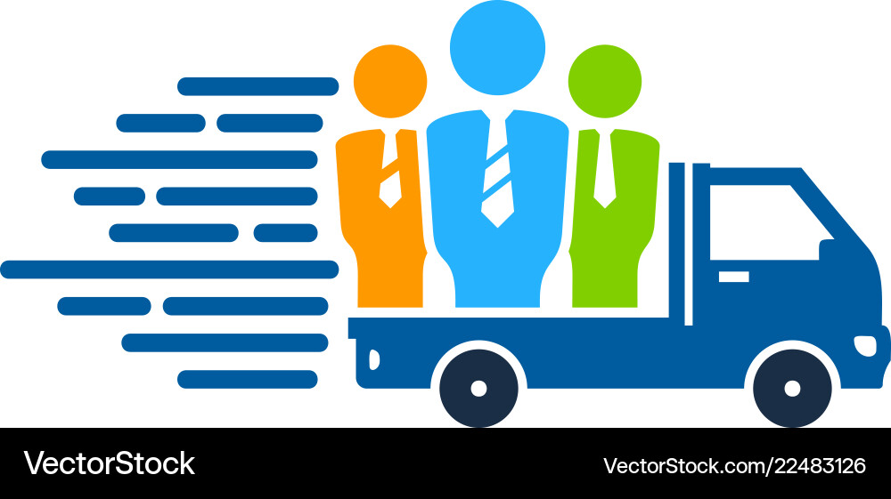 Job delivery logo icon design Royalty Free Vector Image